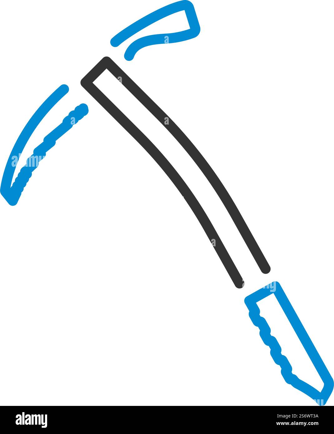 Ice Axe Icon. Editable Bold Outline With Color Fill Design. Vector ...