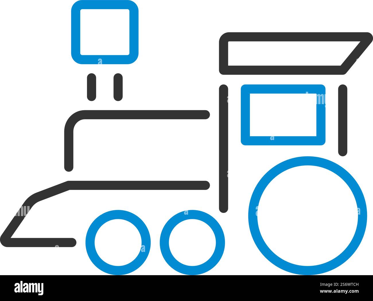 Train Toy Icon. Editable Bold Outline With Color Fill Design. Vector ...