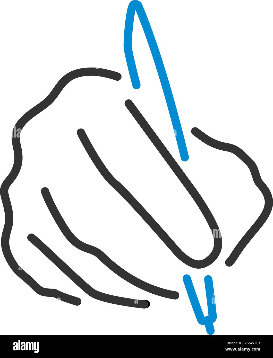 Signing Hand Icon. Editable Bold Outline With Color Fill Design. Vector ...