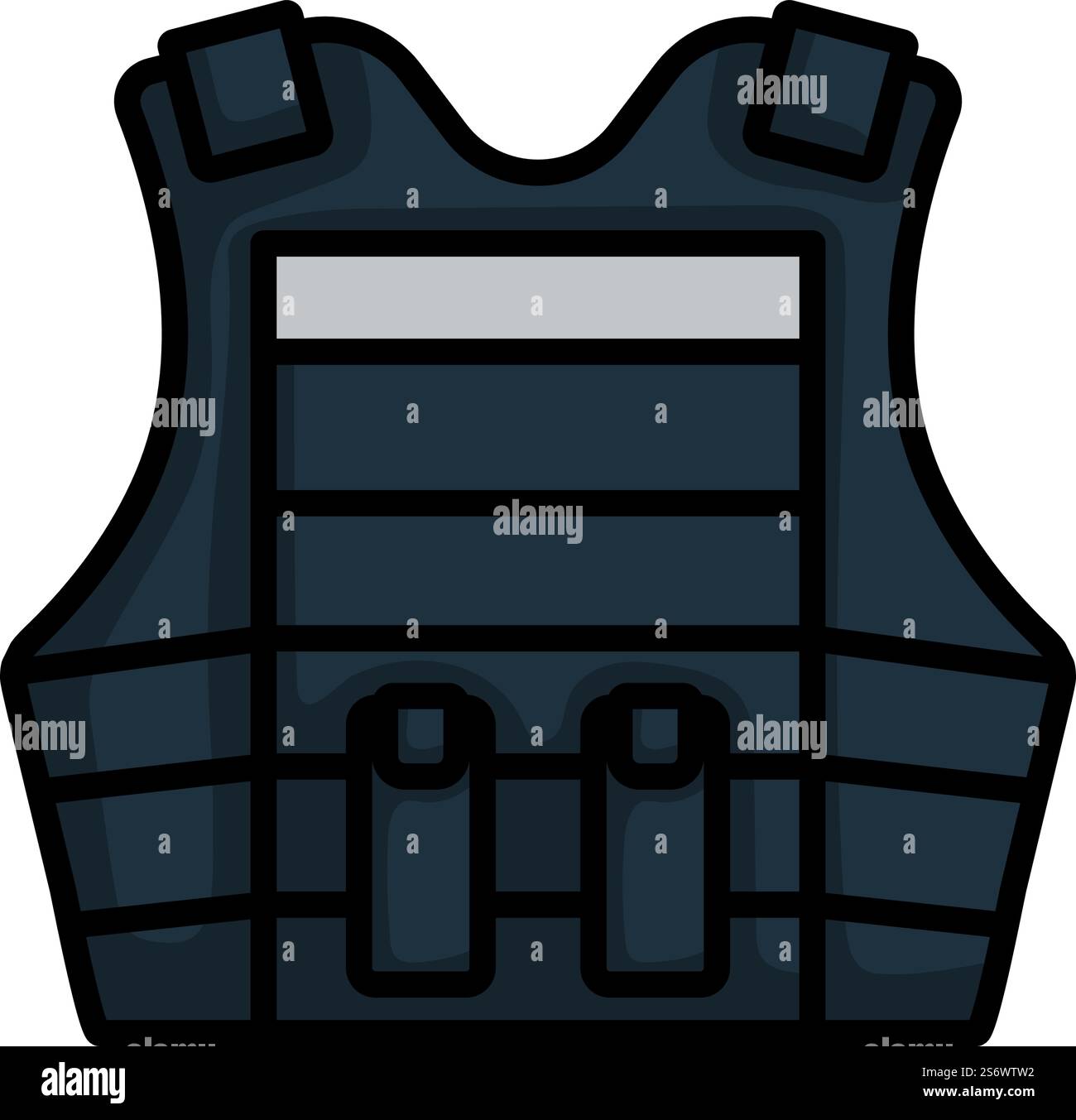 Police Vest Icon. Editable Bold Outline With Color Fill Design. Vector ...