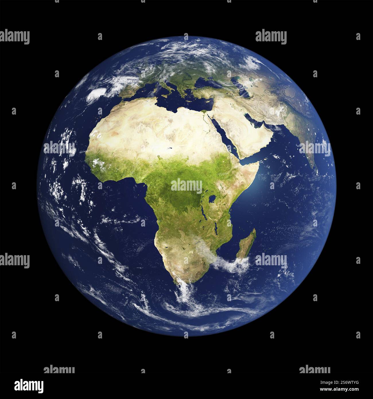 The planet Earth done with NASA textures 3d illustration Stock Photo ...