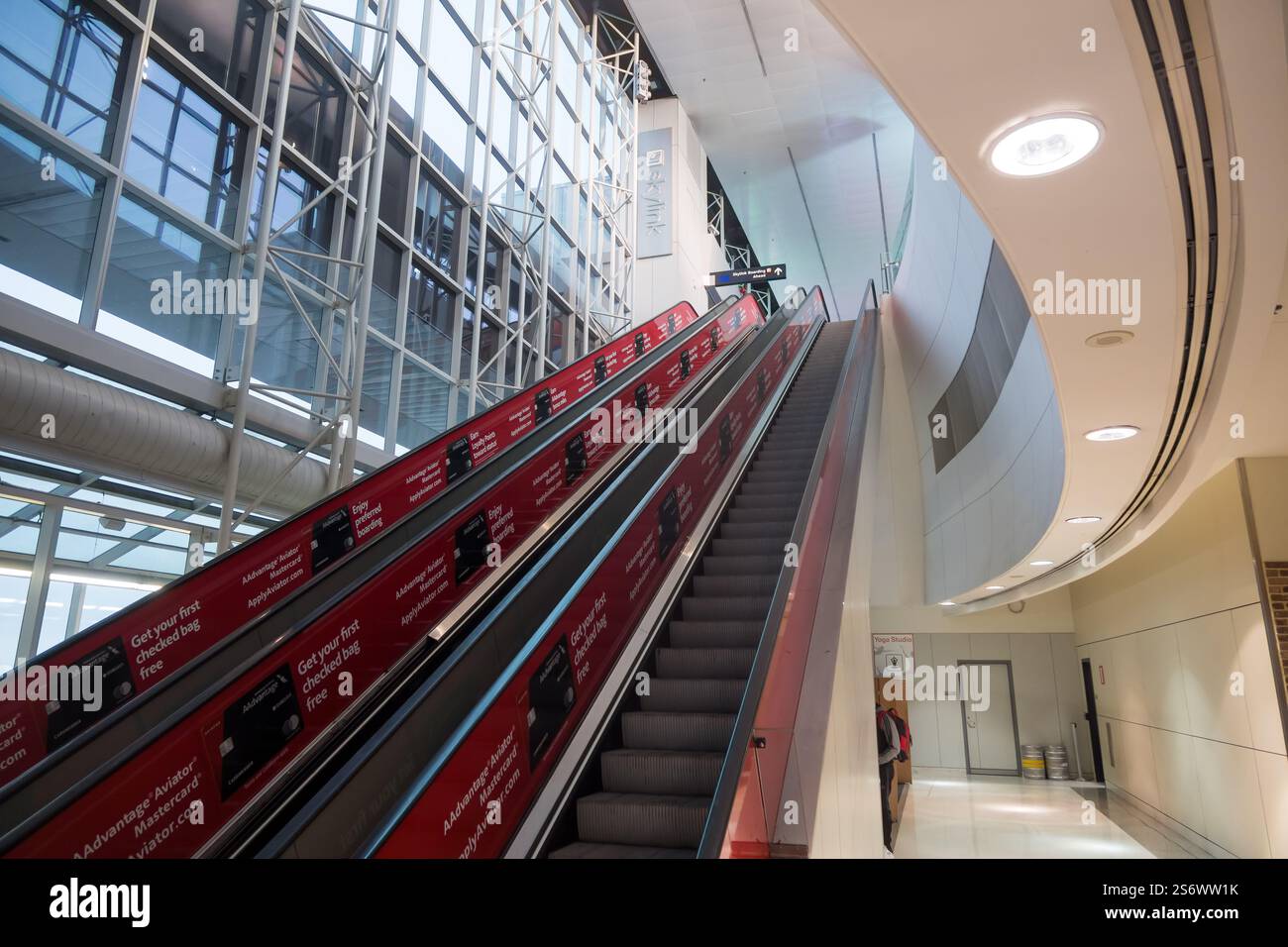 Dallas, Texas - December 24, 2024: Skylink connection in the terminal 6 ...