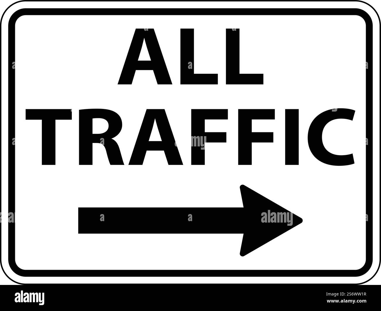 All Traffic Right Arrow Sign On White Background Stock Vector Image ...