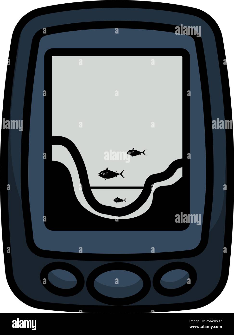 Icon Of Echo Sounder. Editable Bold Outline With Color Fill Design ...