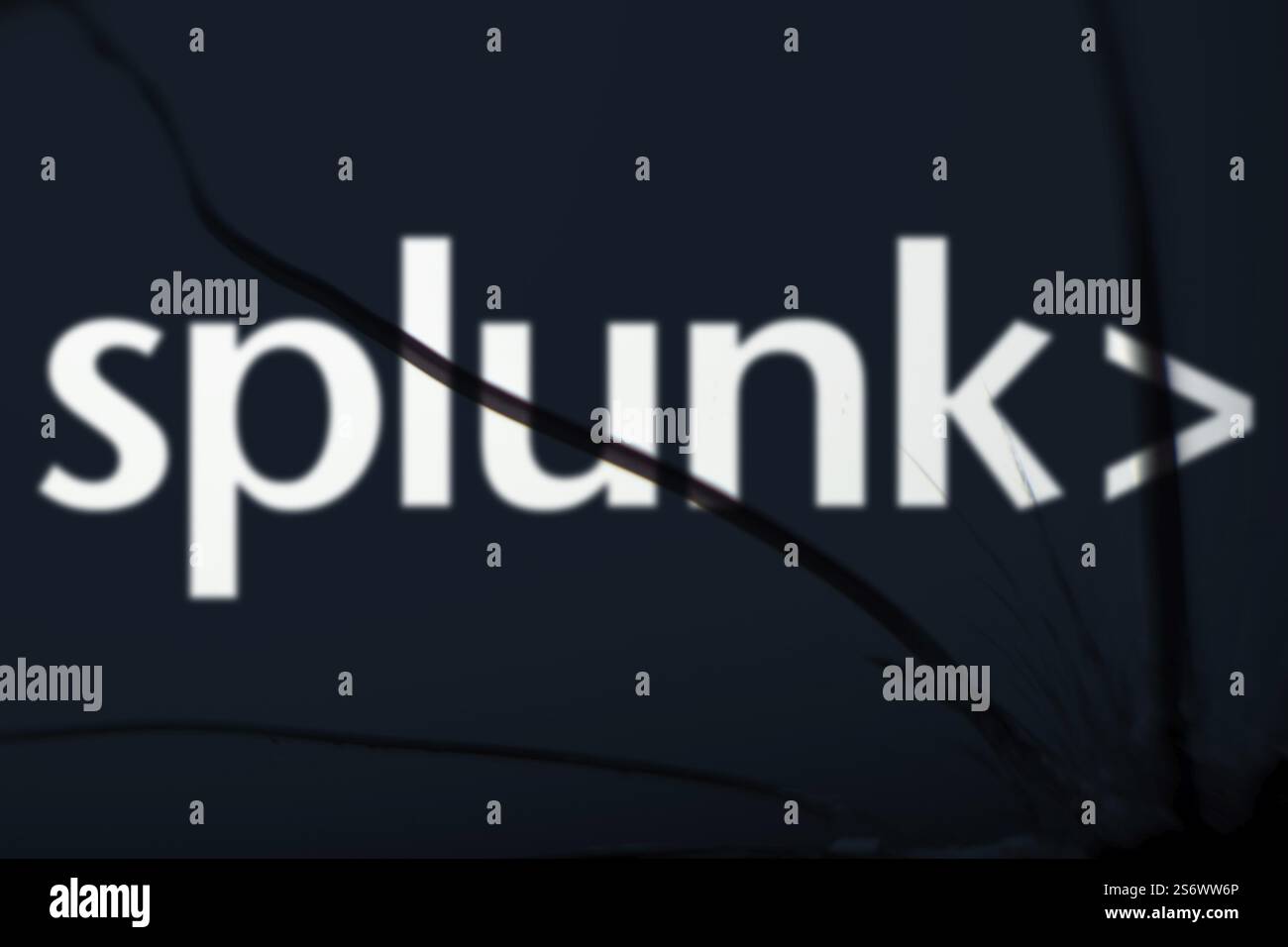 splunk logo is visible on the broken glass. Splunk Inc. is an American ...
