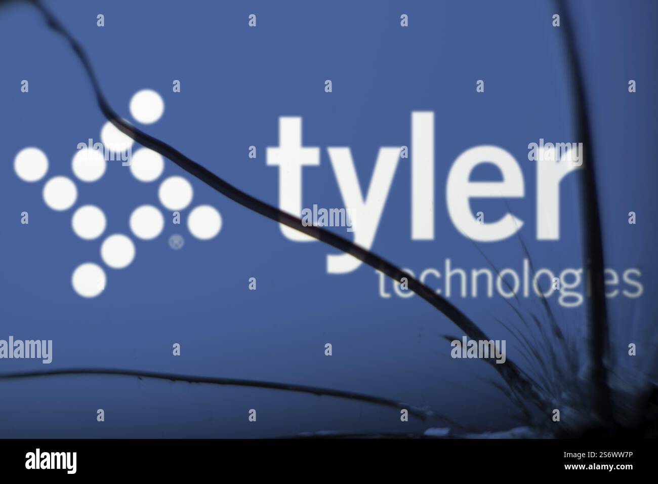 tyler technologies logo is visible on the broken glass. Tyler ...