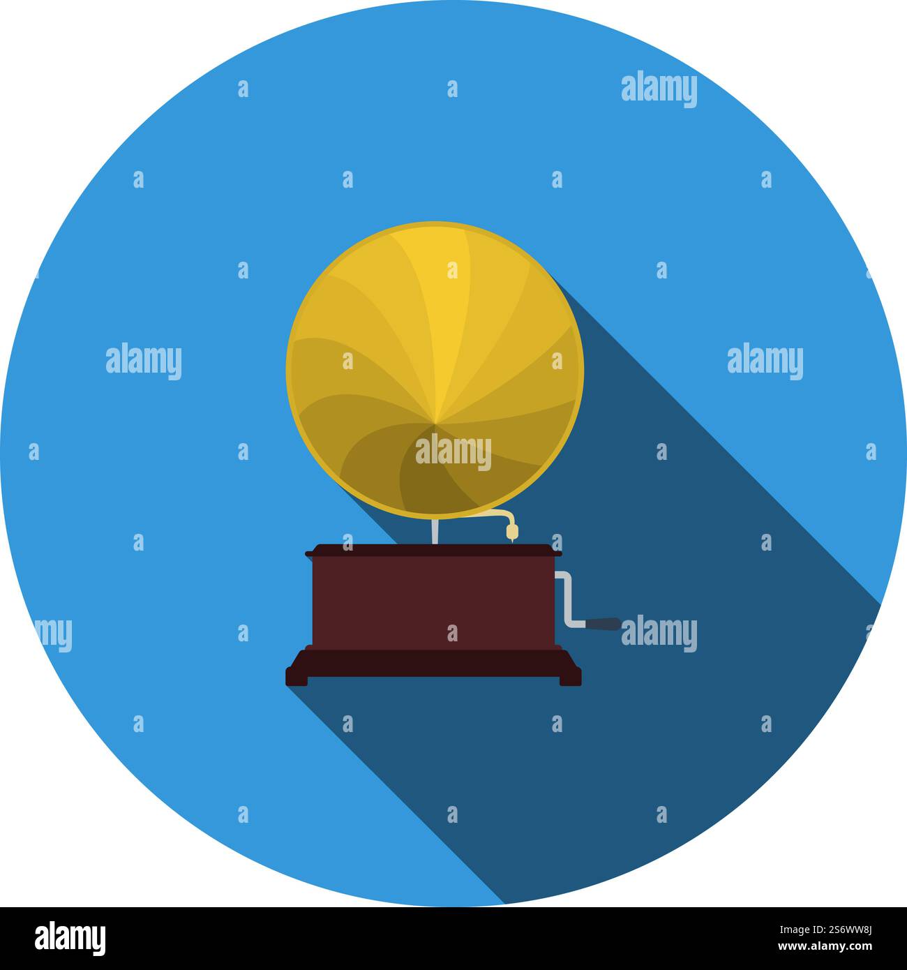 Gramophone Icon. Editable Bold Outline With Color Fill Design. Vector ...