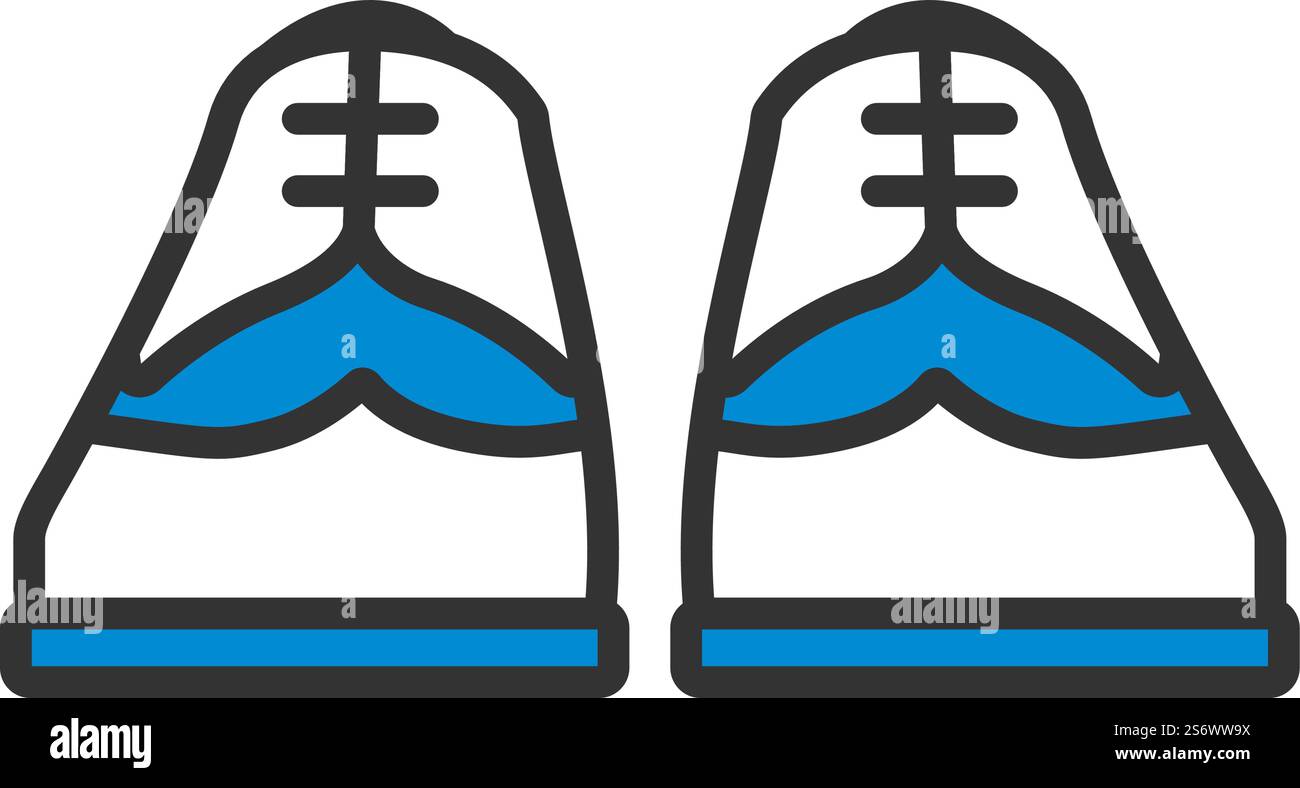 Business Shoes Icon. Editable Bold Outline With Color Fill Design ...