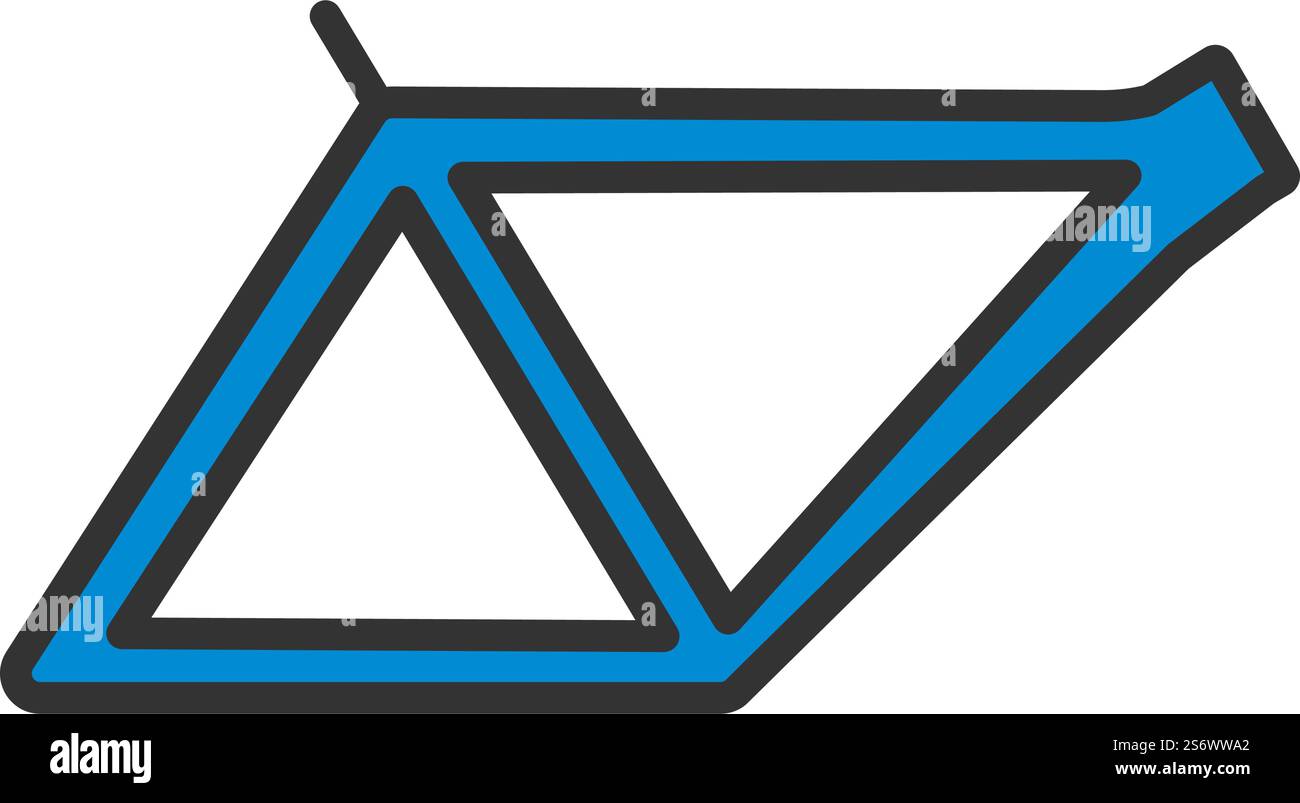 Bike Frame Icon. Editable Bold Outline With Color Fill Design. Vector ...