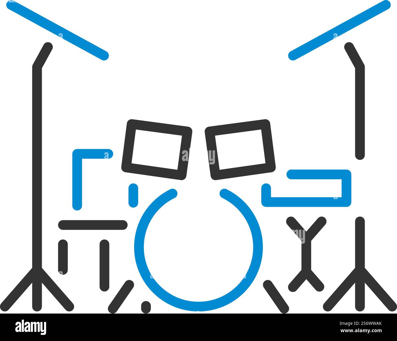 Drum set icon editable Stock Vector Images - Alamy