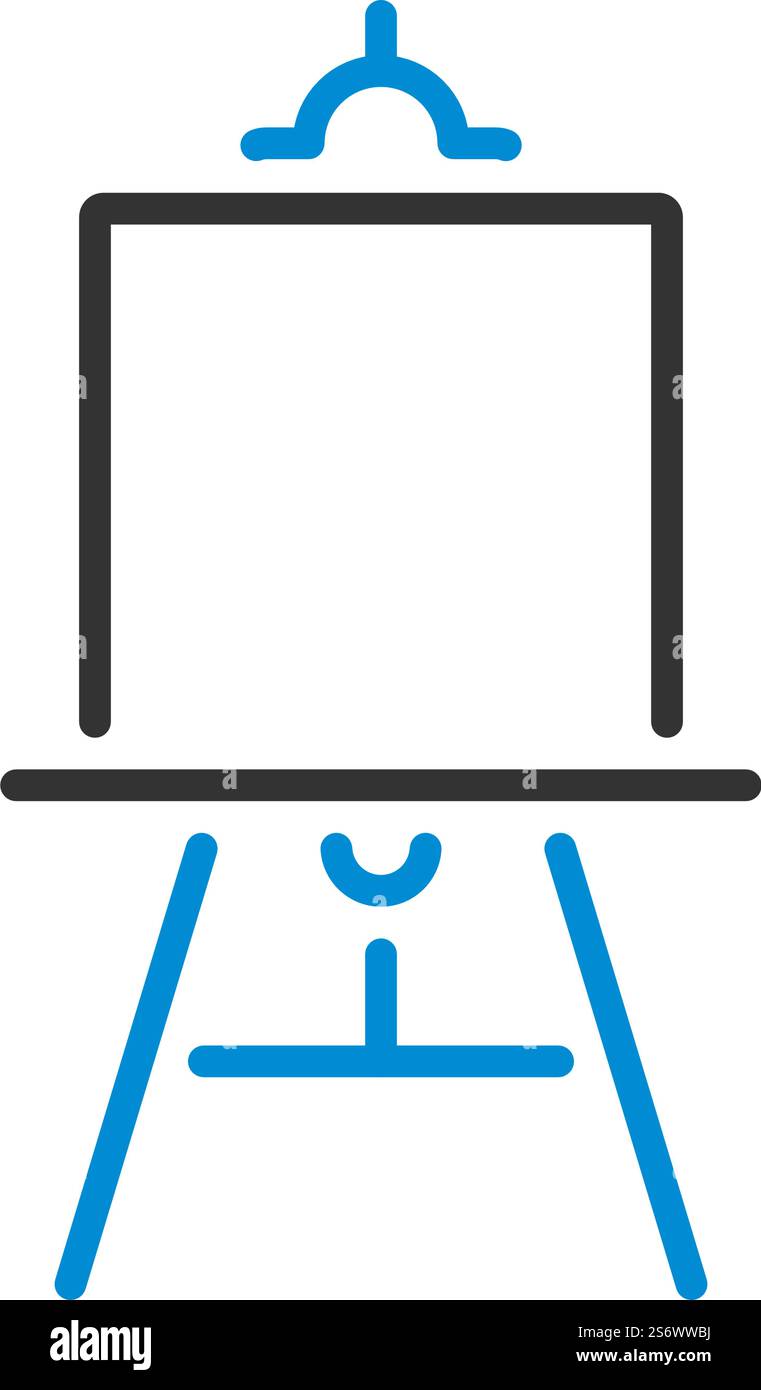 Easel Icon. Editable Bold Outline With Color Fill Design. Vector ...