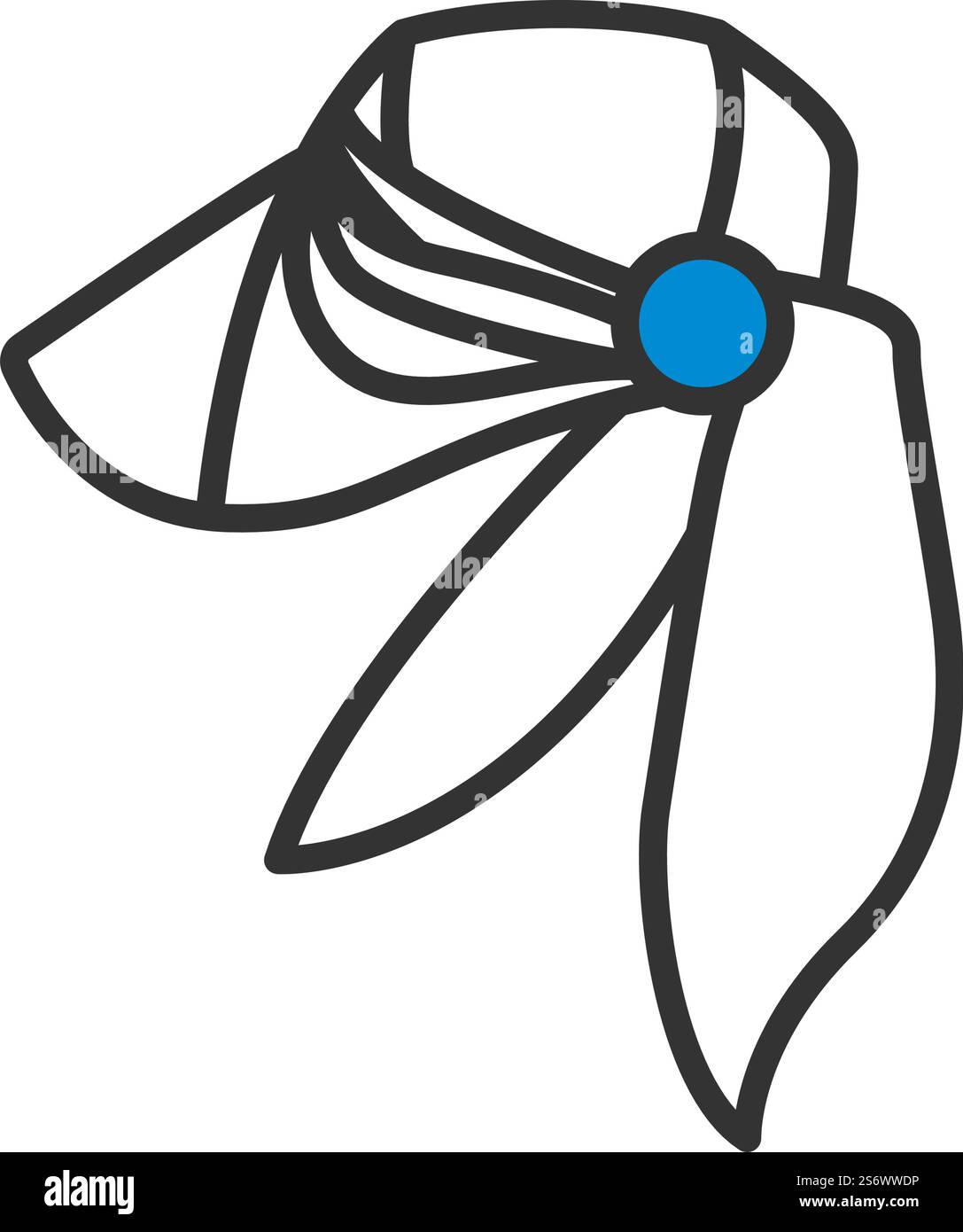 Business Woman Neck Scarf Icon. Editable Bold Outline With Color Fill ...