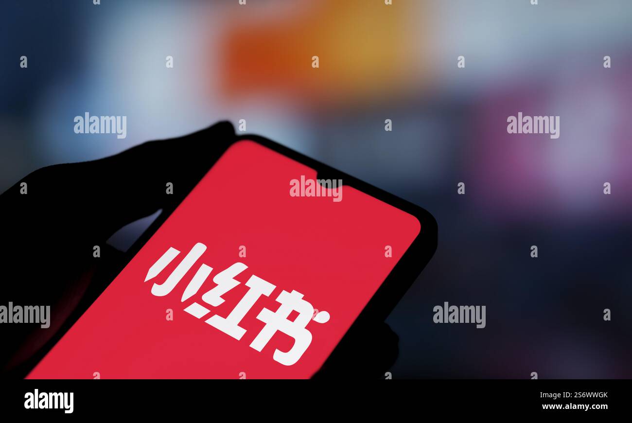RedNote (Xiaohongshu) logo is displayed on smartphone Stock Photo - Alamy