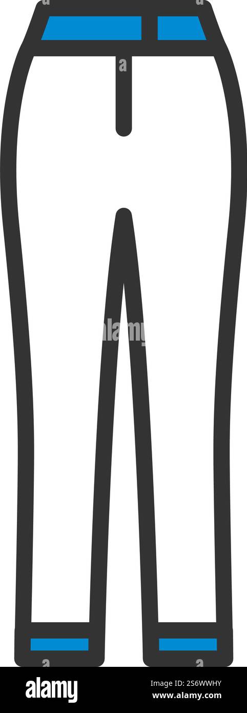 Business Woman Trousers Icon. Editable Bold Outline With Color Fill ...