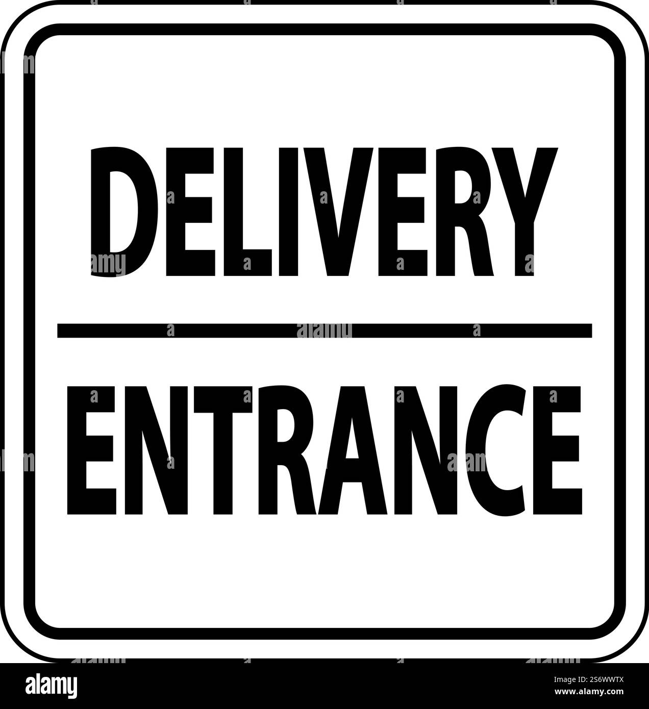 Delivery Entrance Sign On White Background Stock Vector Image & Art - Alamy