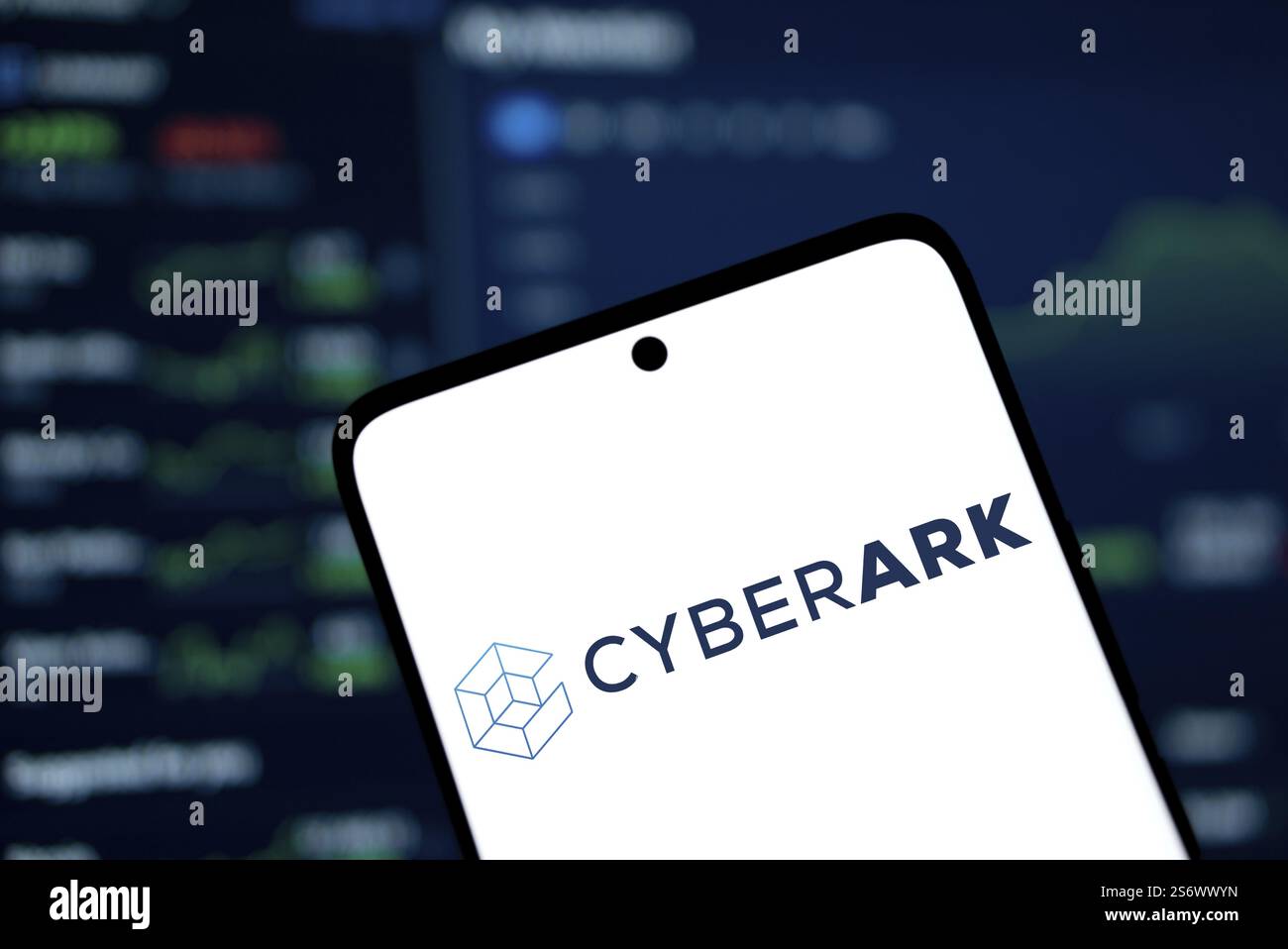Cyberark logo is displayed on smartphone. CyberArk Software Ltd. is an ...