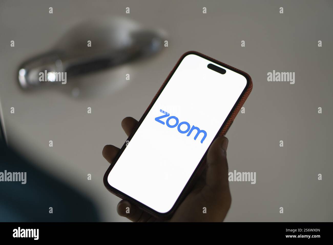 Zoom Workplace logo is displayed on smartphone Stock Photo - Alamy