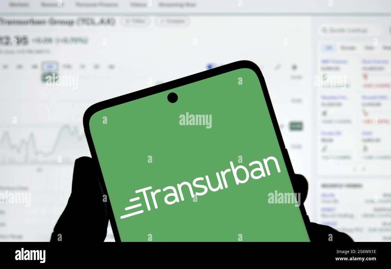 Dhaka, Bangladesh- 16 jan 2025, Transurban logo is displayed on ...
