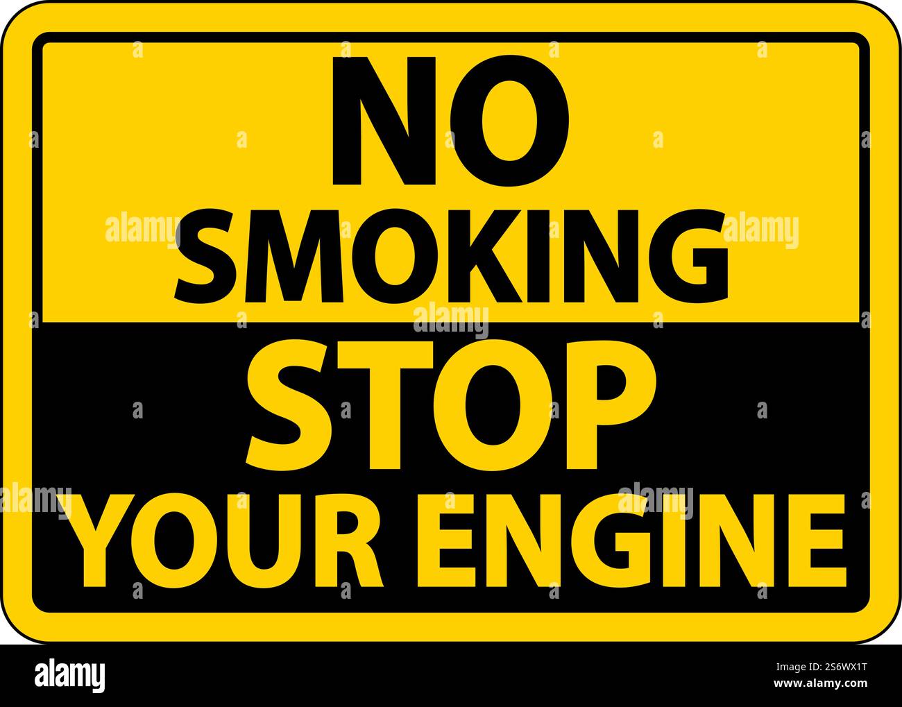 No Smoking Stop Your Engine Sign On White Background Stock Vector Image ...