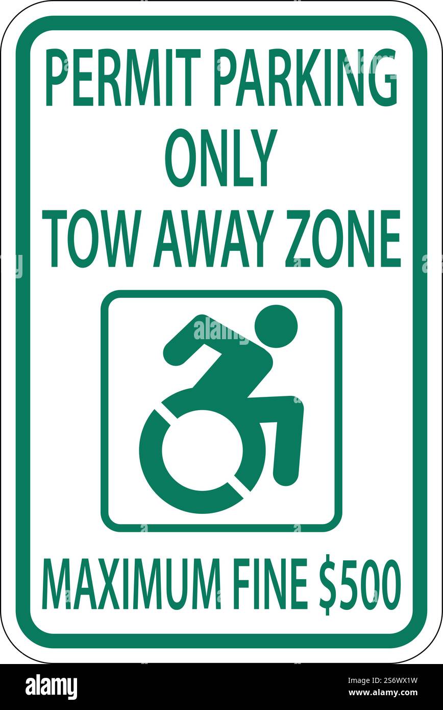 Accessible Parking Sign On White Background Stock Vector Image & Art ...