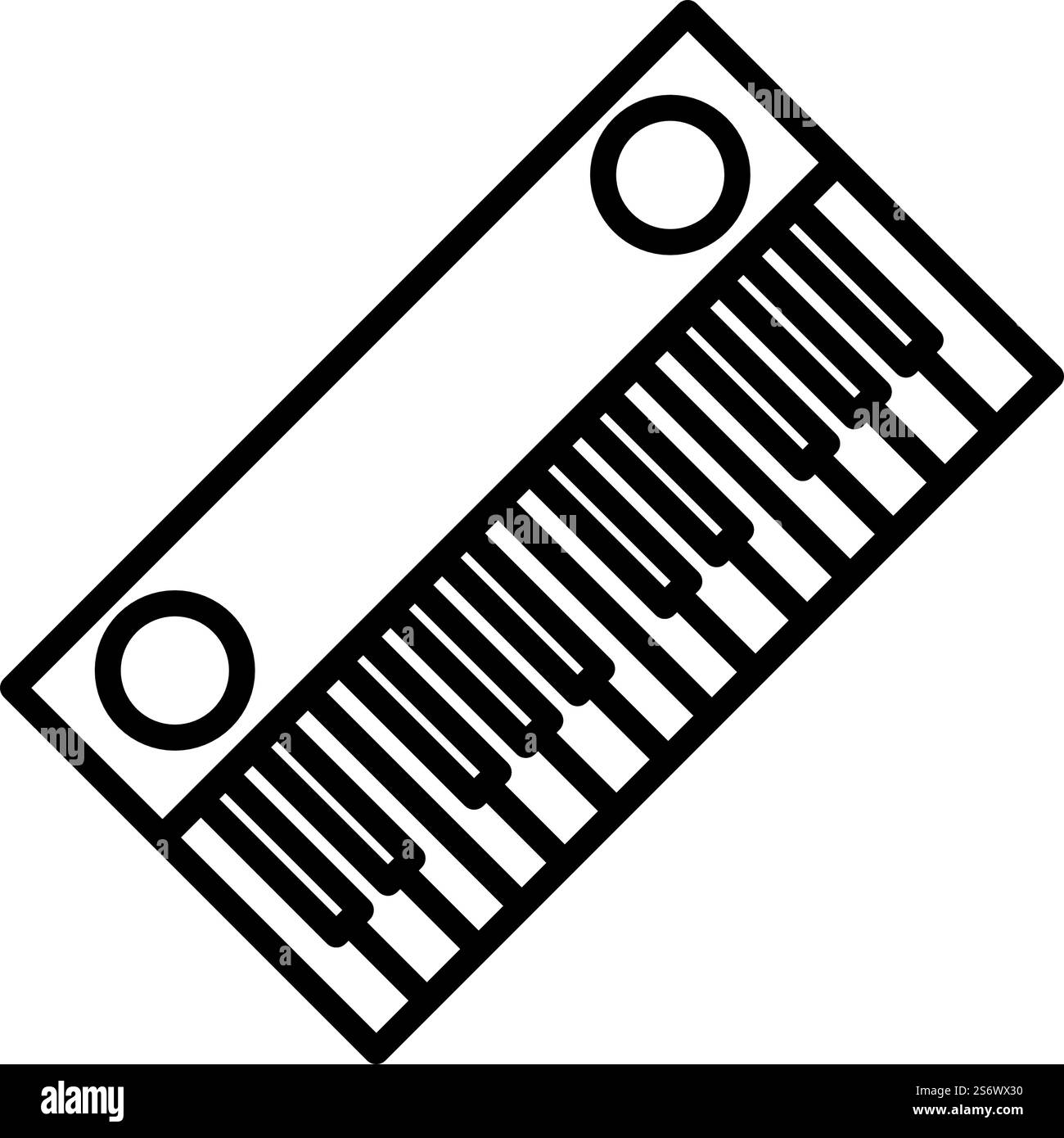 Piano Keyboard Icon. Bold outline design with editable stroke width. Vector Illustration Stock ...