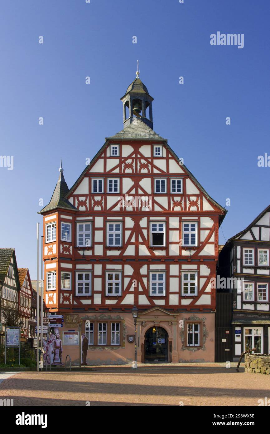 Federal Republic of Germany, Hesse, Vogelsberg, Gruenberg, town hall ...
