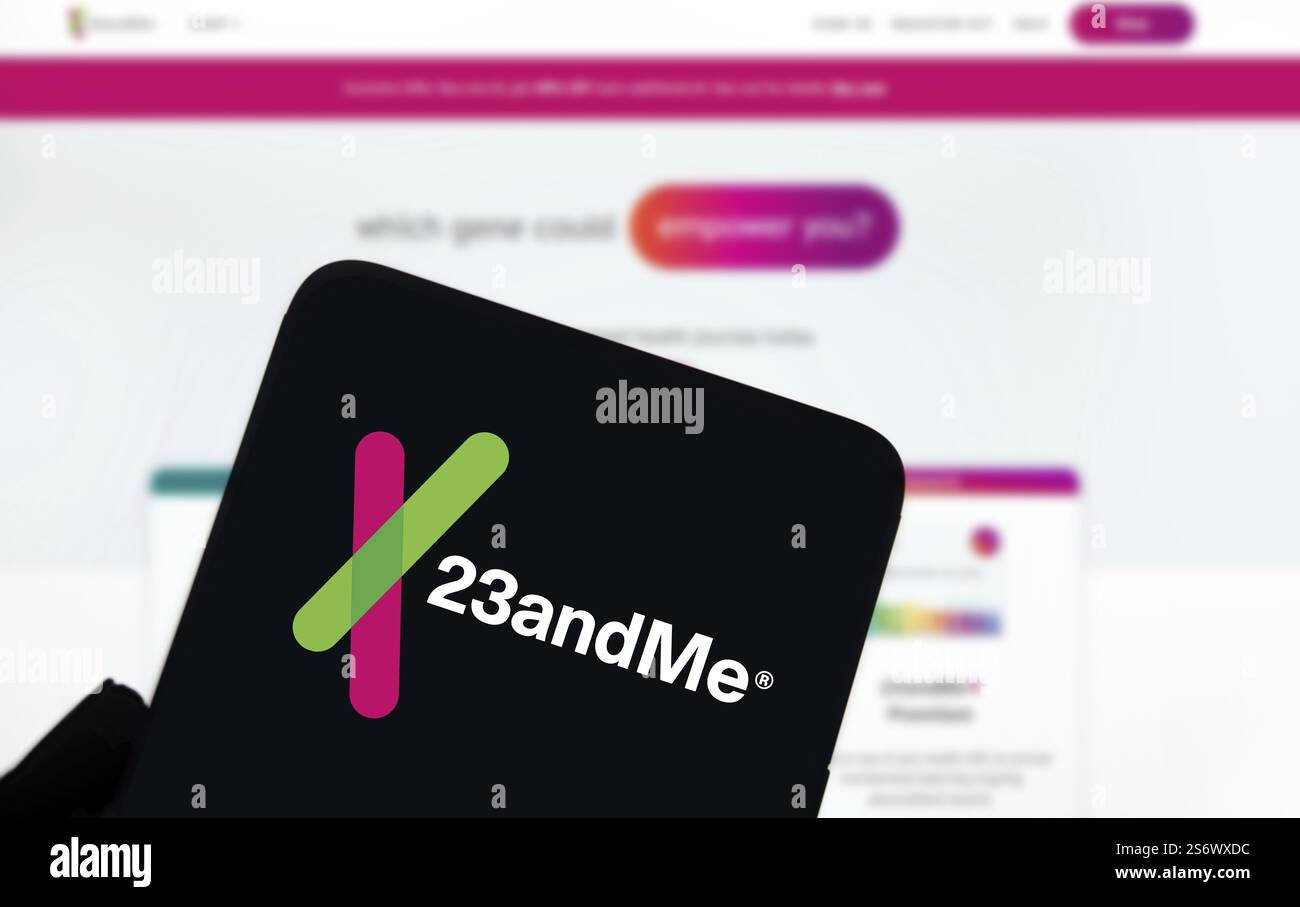 23andMe Holding Co logo is displayed on smartphone Stock Photo - Alamy