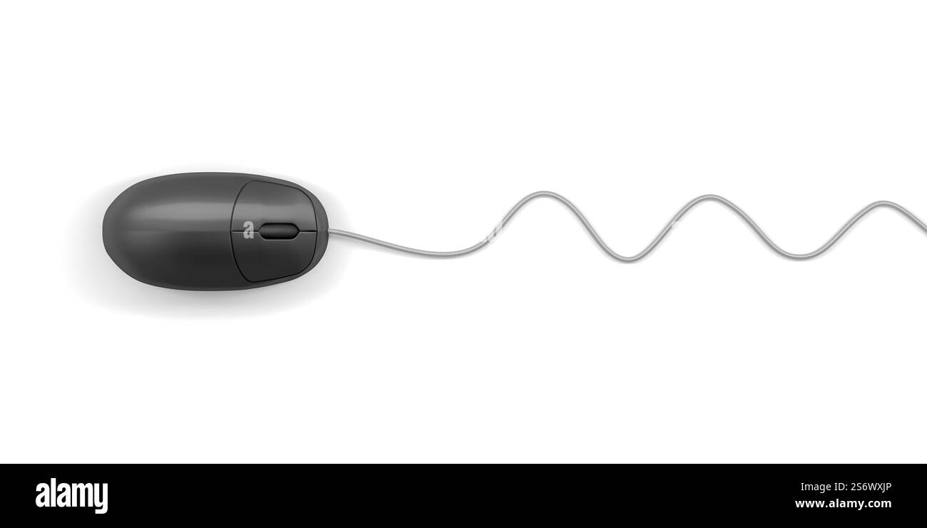 A typical computer mouse on white background 3d illustration Stock ...