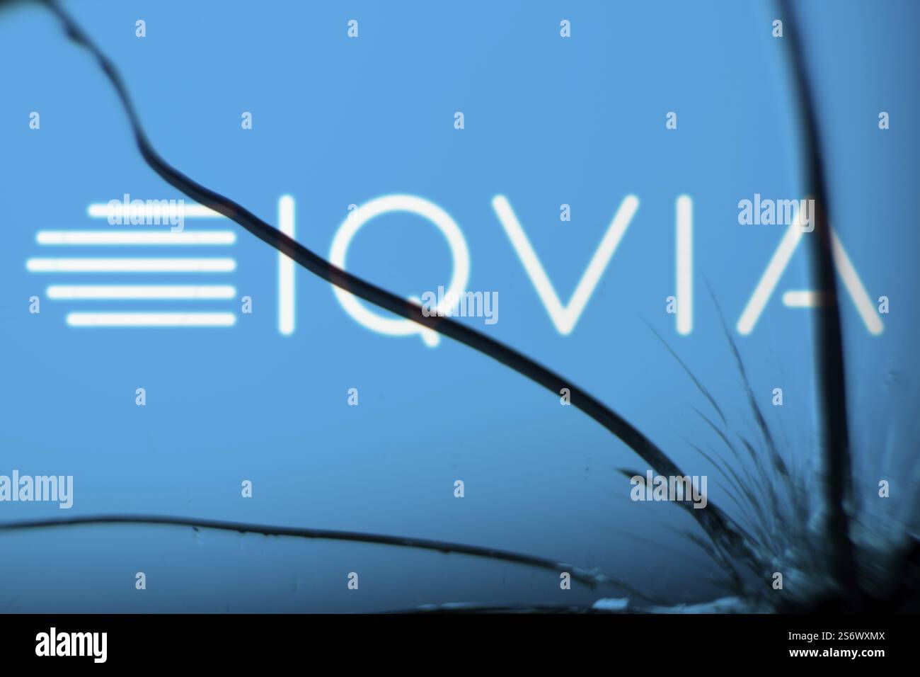 IQVIA logo is visible on the broken glass. IQVIA is an American Fortune ...