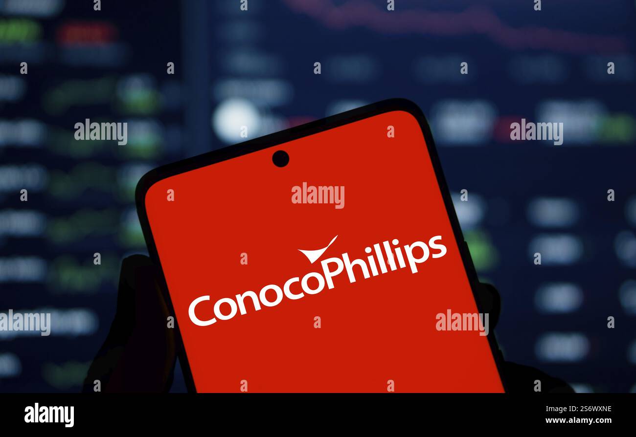 Conocophillips logo is displayed on smartphone Stock Photo - Alamy
