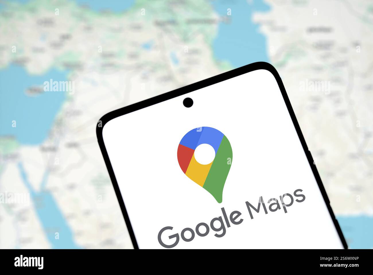Google maps logo is displayed on smartphone Stock Photo - Alamy
