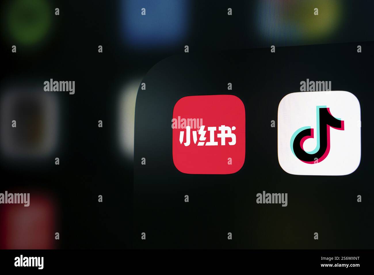 A close up of an iPhone screen displaying the Xiaohongshu (REDnote) and ...