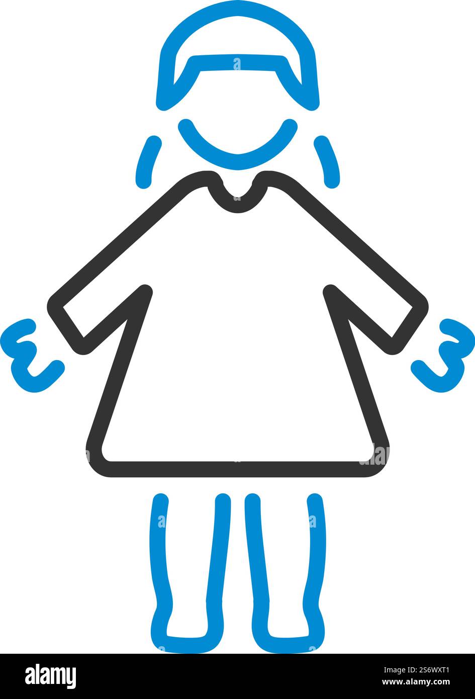 Doll Toy Icon. Editable Bold Outline With Color Fill Design. Vector ...