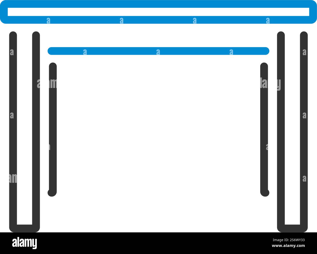 Dinner Table Icon. Editable Bold Outline With Color Fill Design. Vector ...