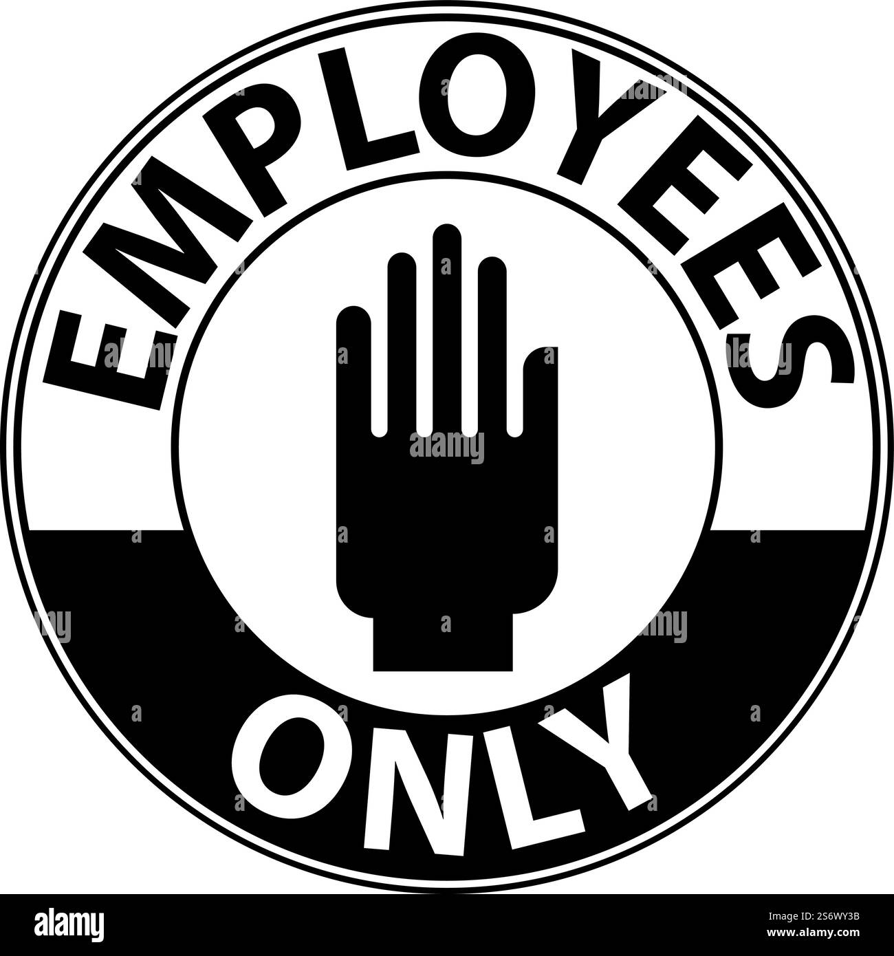 Employees Only Floor Sign On White Background Stock Vector Image & Art ...