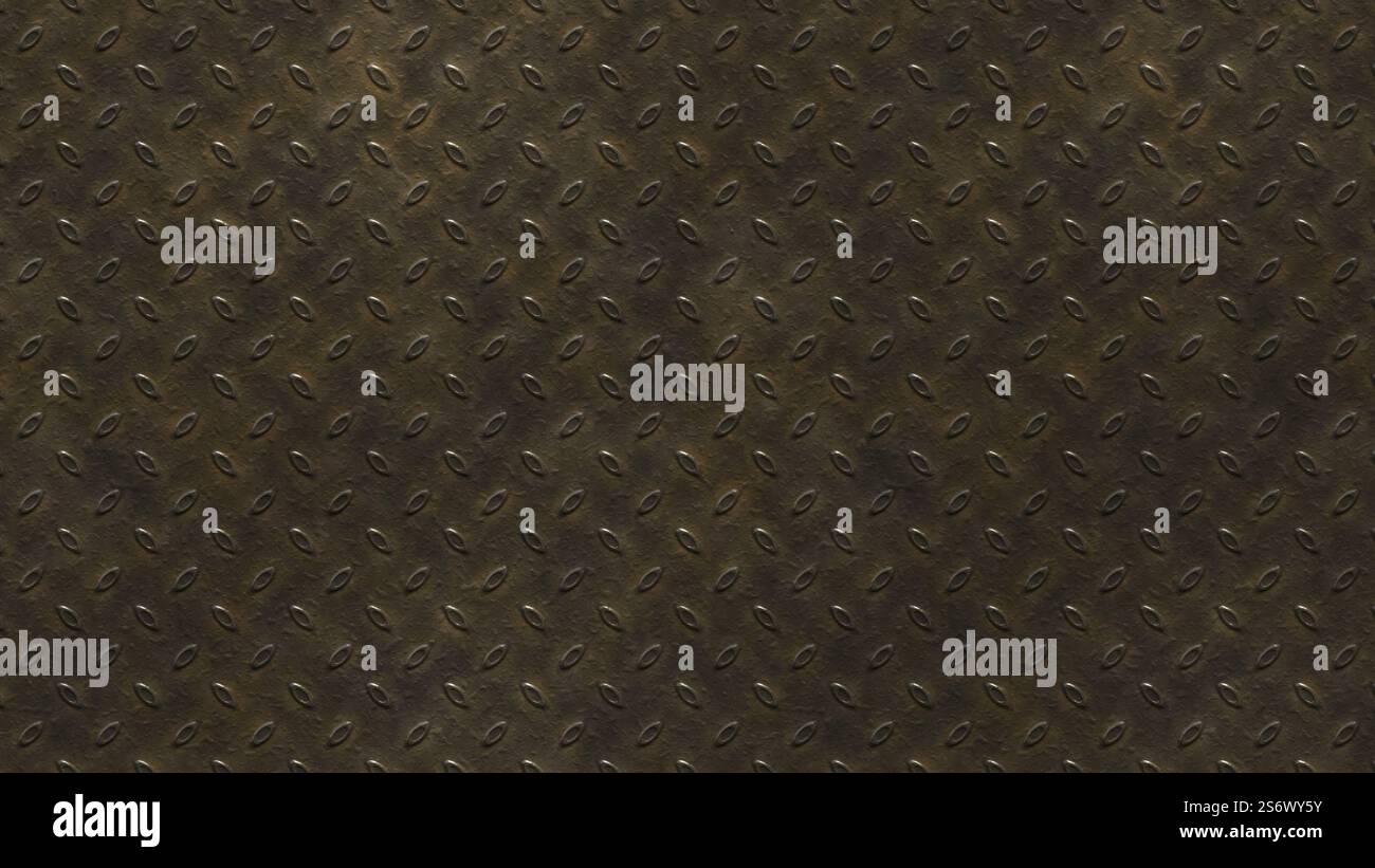 Illustration of a rusty diamond metal plate texture Stock Photo - Alamy