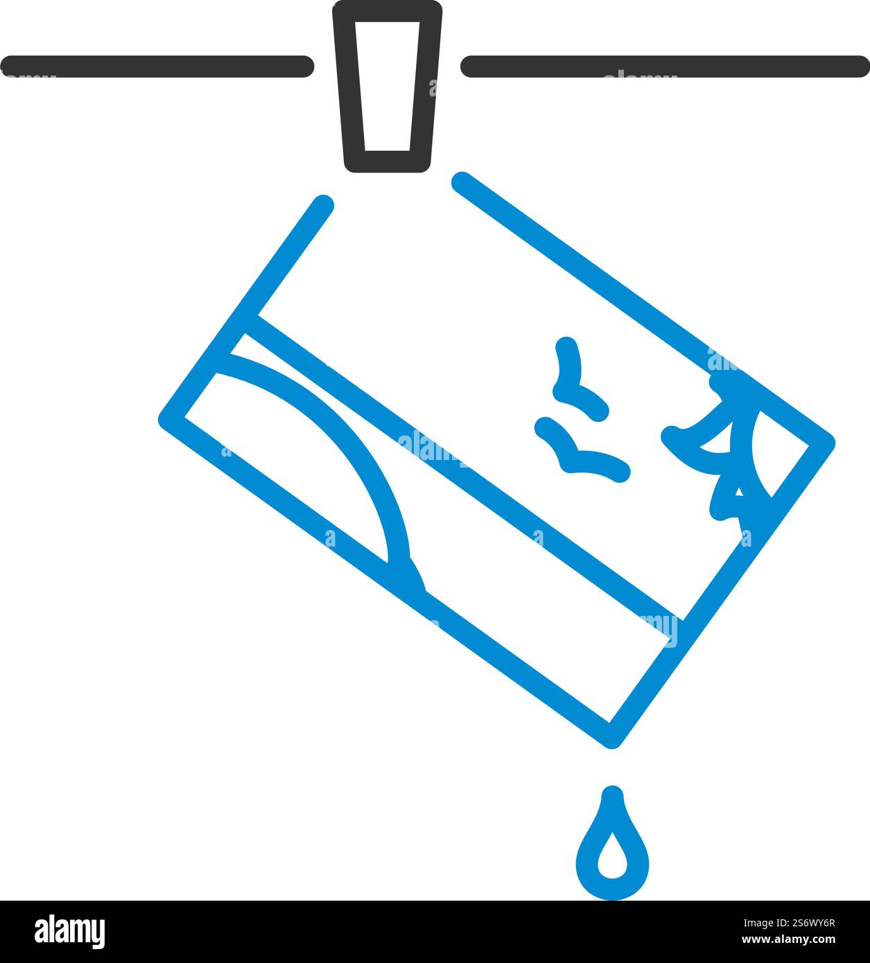 Icon Of Photograph Drying On Rope. Editable Bold Outline With Color ...