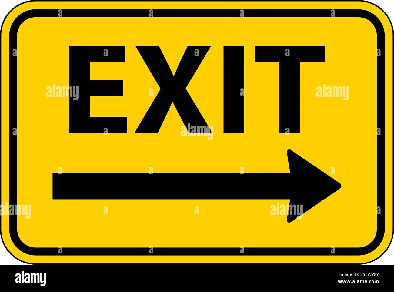 Exit Right Arrow Sign On White Background Stock Vector Image & Art - Alamy