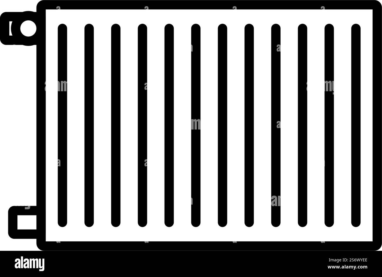 Icon Of Radiator. Bold outline design with editable stroke width ...