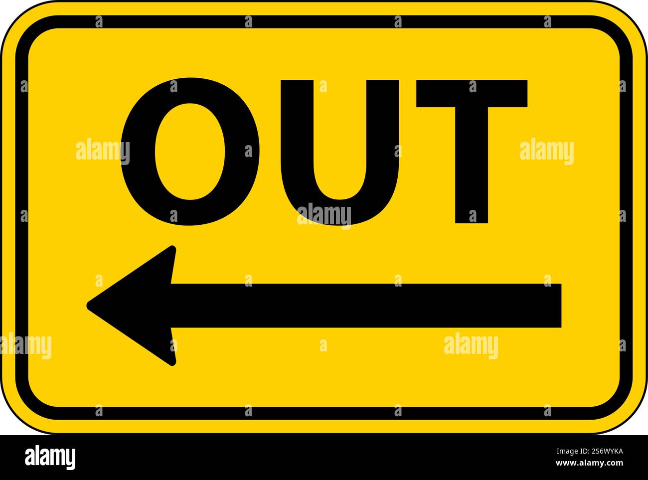 Out Left Arrow Sign On White Background Stock Vector Image & Art - Alamy