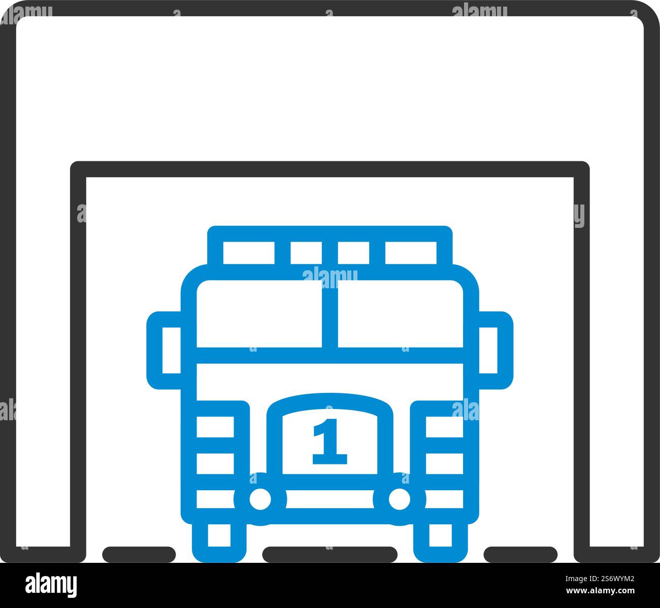 Fire Station Icon. Editable Bold Outline With Color Fill Design. Vector ...