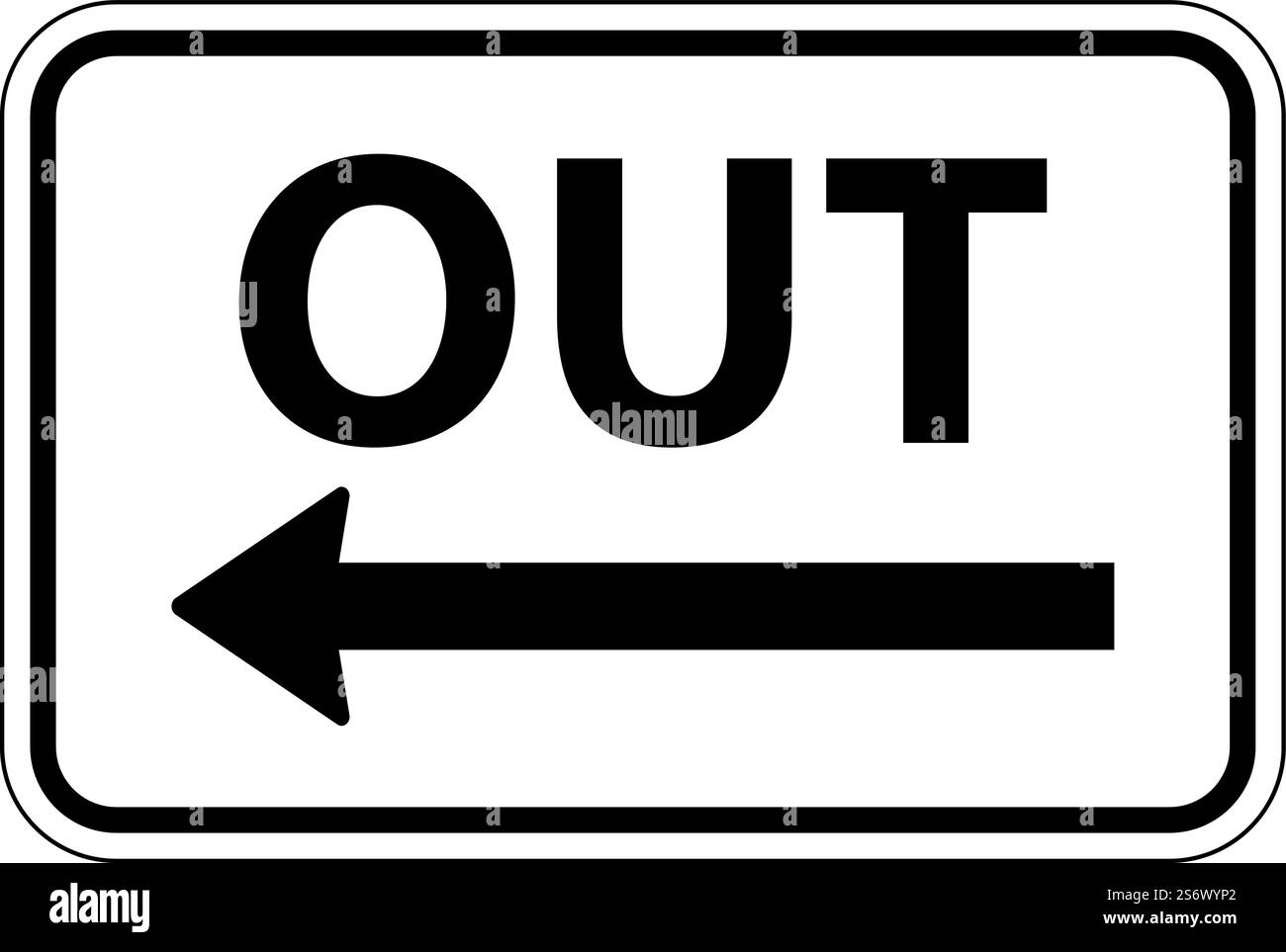 Out Left Arrow Sign On White Background Stock Vector Image & Art - Alamy