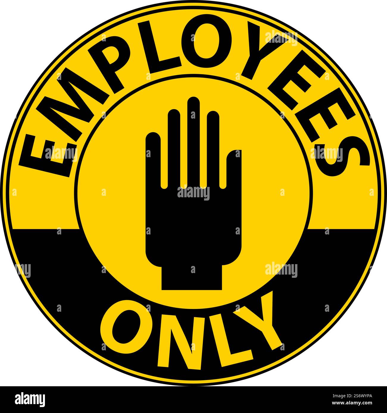 Employees Only Floor Sign On White Background Stock Vector Image & Art ...