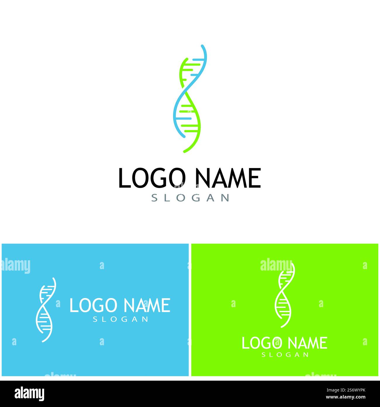 DNA gene Logo Template vector symbol illustration Stock Vector Image ...