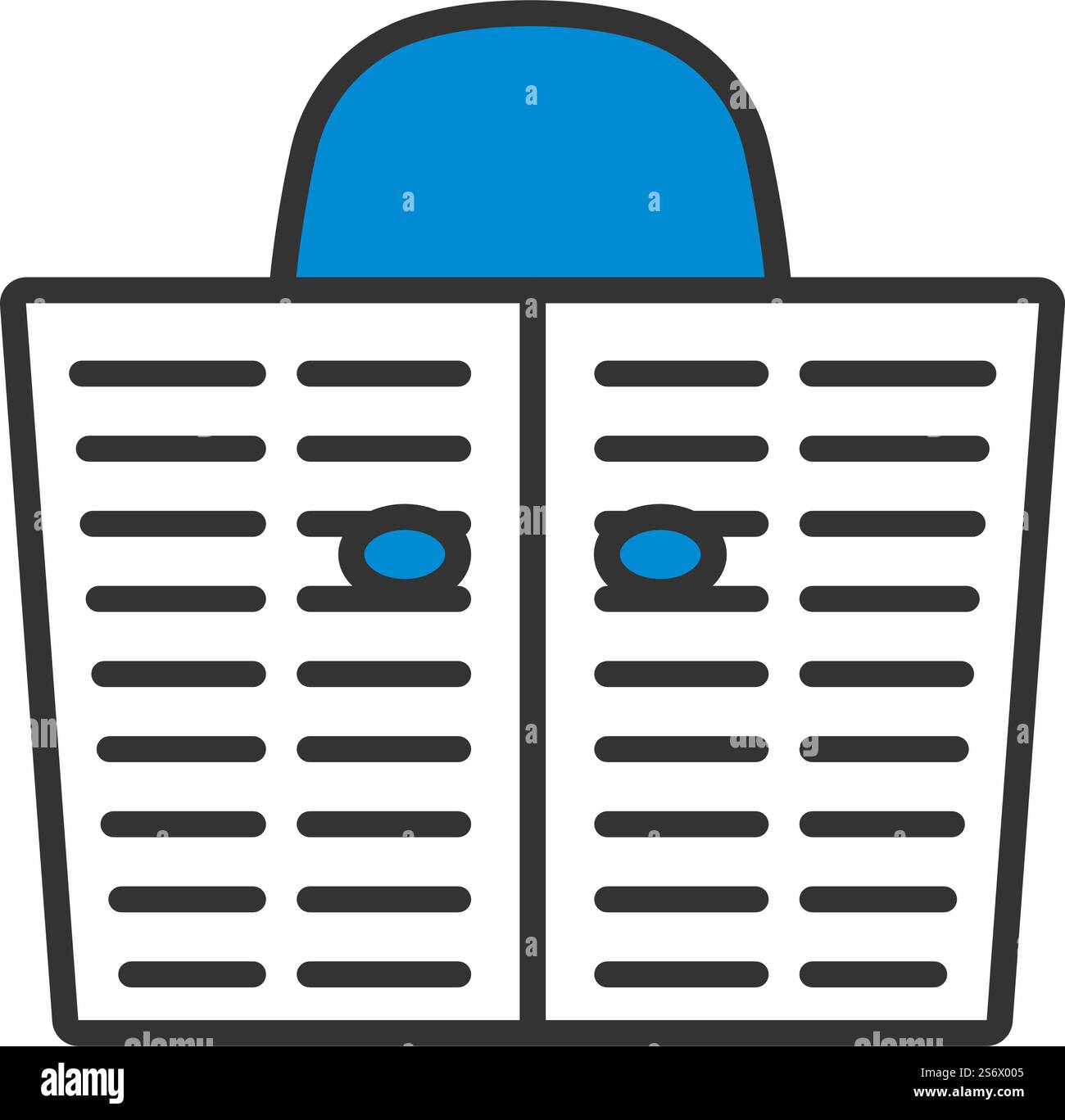 Newspaper Hole Icon. Editable Bold Outline With Color Fill Design ...