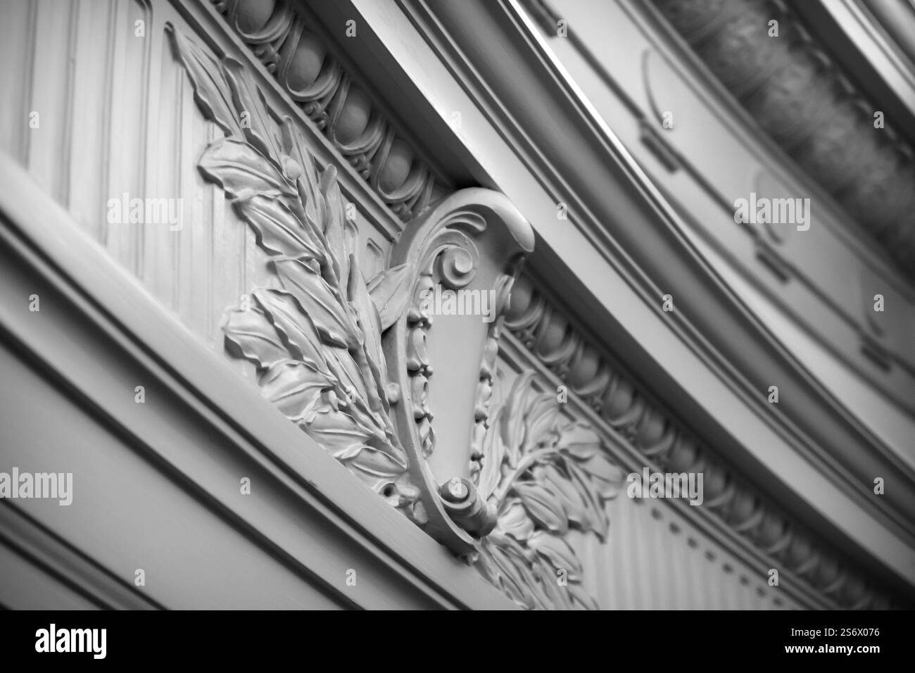 PORTLAND, OREGON - JULY 04, 2023: Rich interior wall ornate of Pittock ...