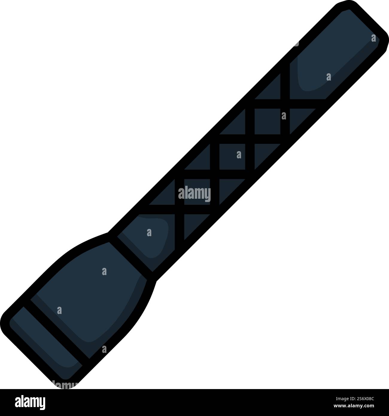 Police Flashlight Icon. Editable Bold Outline With Color Fill Design ...