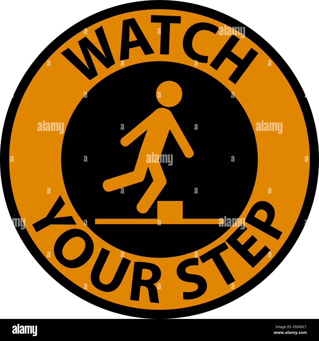Watch Your Step Floor Sign On White Background Stock Vector Image & Art ...