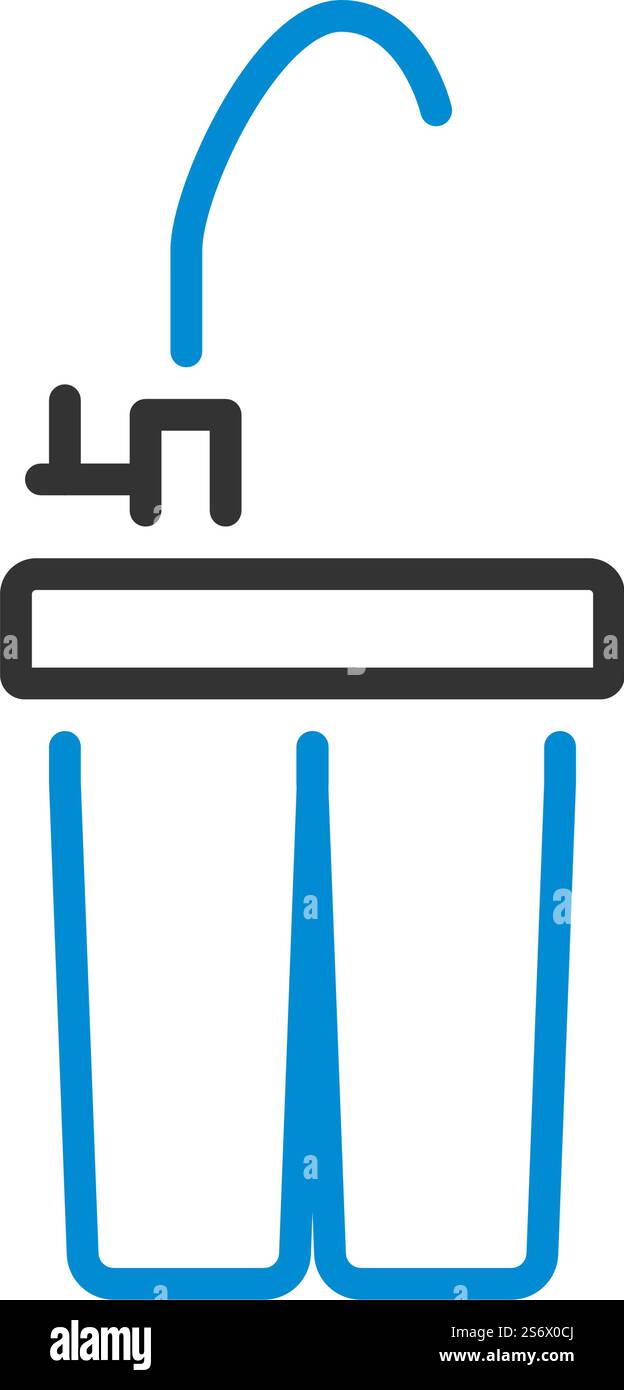 Water Filter Icon. Bold outline design with editable stroke width ...