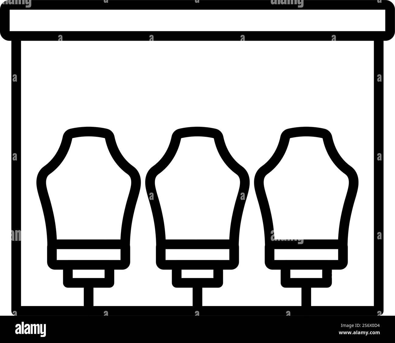 Icon Of Football Player’s Bench. Bold outline design with editable ...